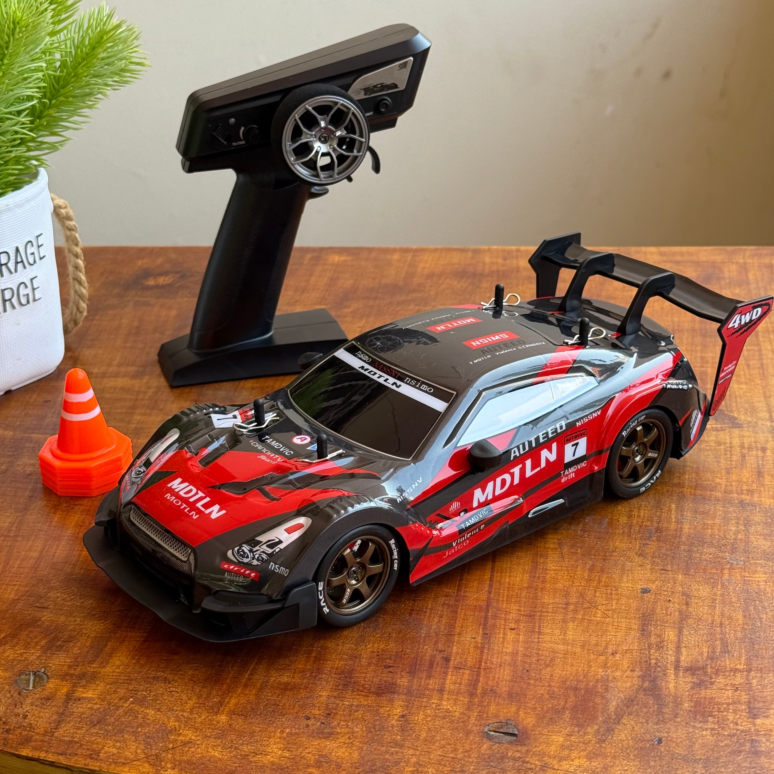 Burnout Red 1:14 Rc Drift car 4x4 Drive with multiple accessories ...